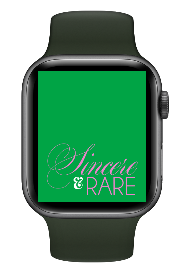 Sincere & Rare (Green) Smartwatch Wallpaper – My Tee Sharp